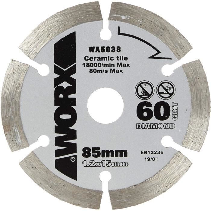 Disque De Coupe Diamenté - Pour Couper Les Carreaux En Céramique - 85 Mm - Wa5038 (Compatible ...