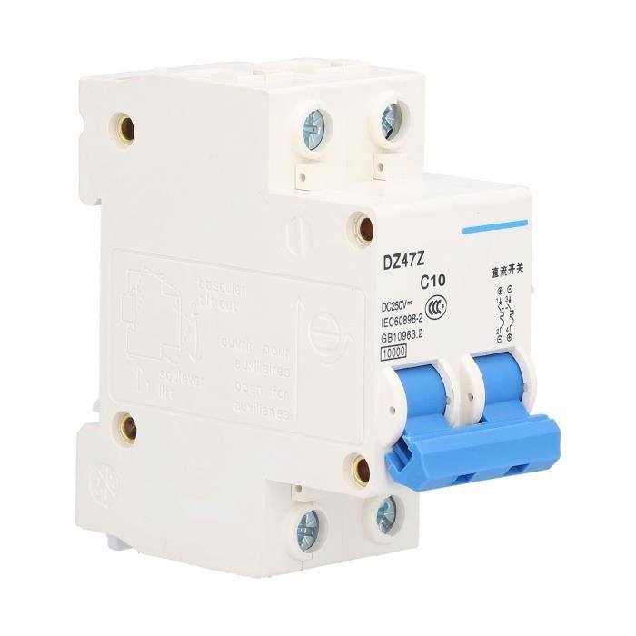 YOSOO Disjoncteur 2P Disjoncteur miniature à montage sur rail DIN appareils électriques basse ...