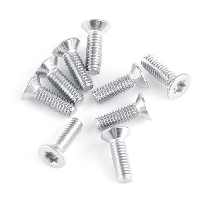 YOSOO Vis étoile Vis mécaniques à tête plate étoile M2.5 en acier ...