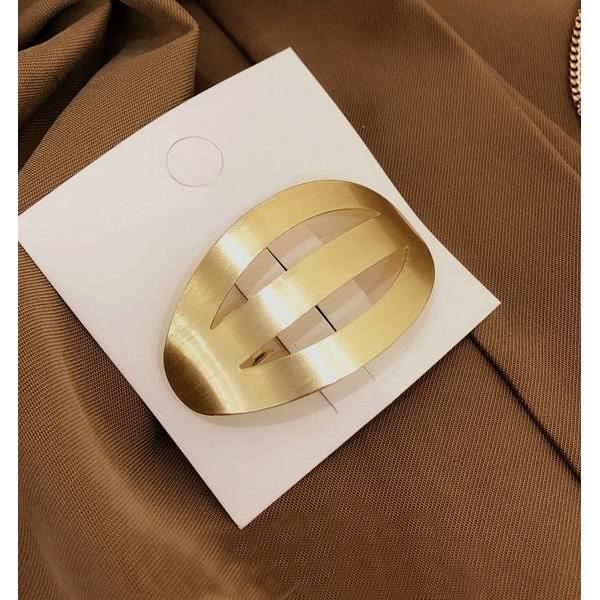 Hollow gold color -Pince à cheveux géométrique métallique,accessoires ...