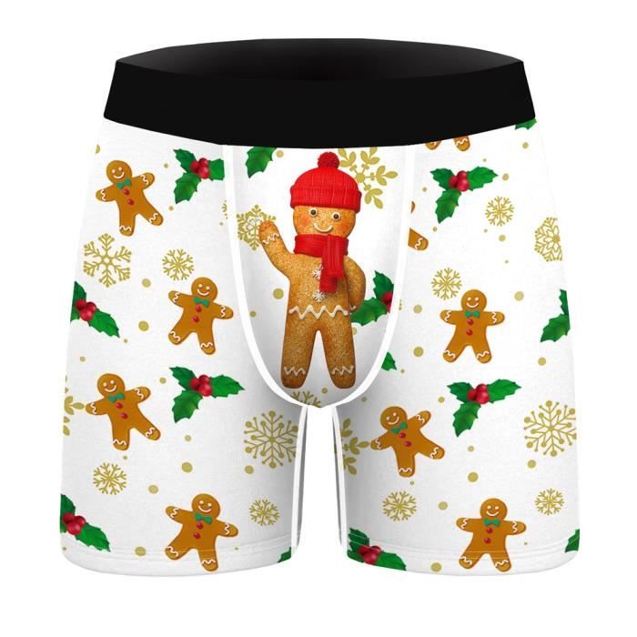 Boxer-shorty,Boxer drôle d'arbre de Noël pour hommes,père Noël,bonhomme ...