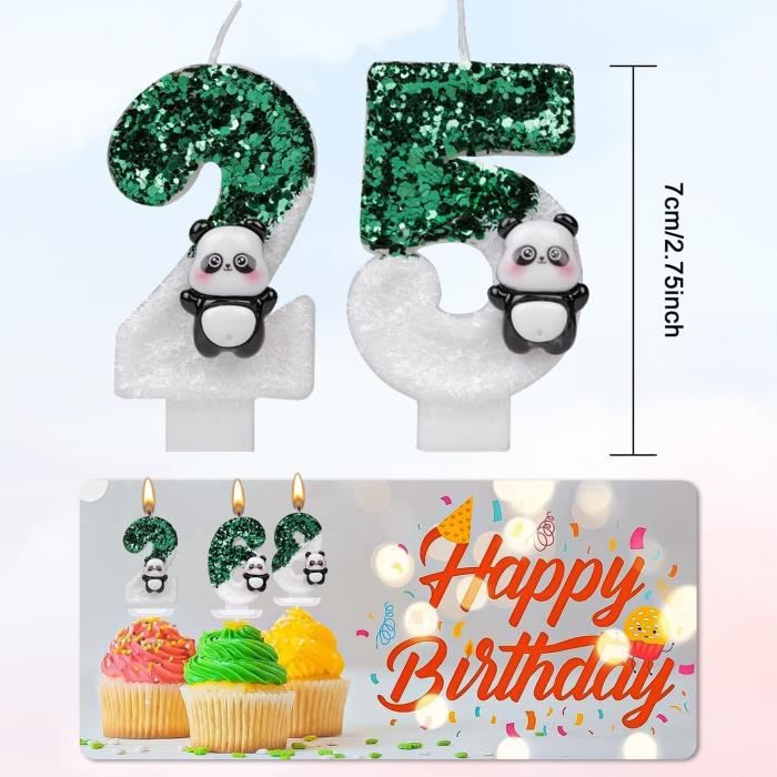 Panda Element Bougies D'Anniversaire Créatives Avec Numéro,Décoration ...