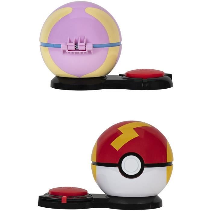 2 Poké Balls avec leur Pokémon et 6 disques d'attaques - BANDAI ...