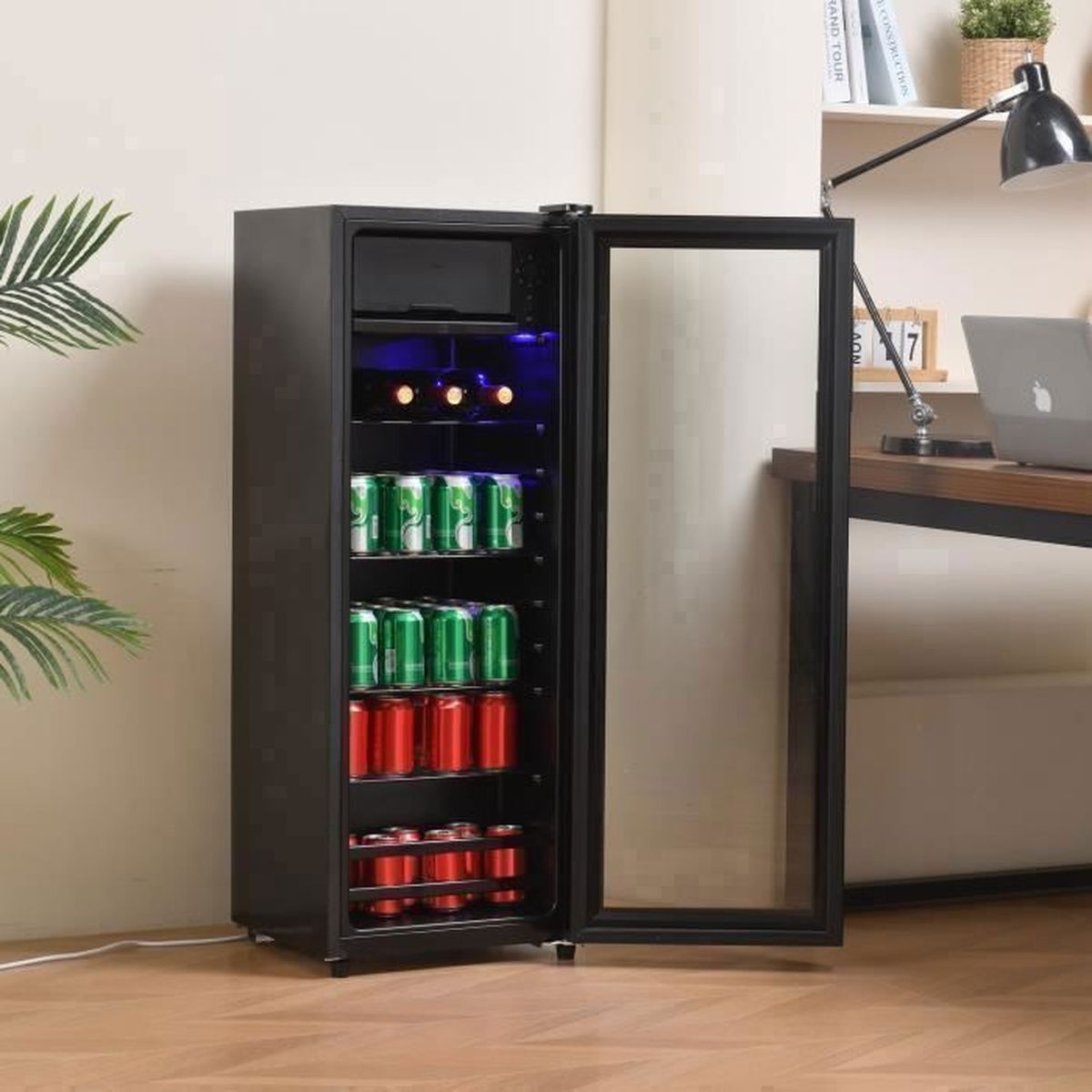 Mini frigo de chambre 128L (8L+120L) - Réfrigérateur à boissons de -10 ...