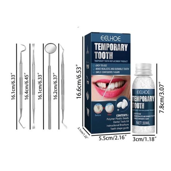 Couleur 10packs Dent Temporaire Kit De Réparation Moulable Fausses ...