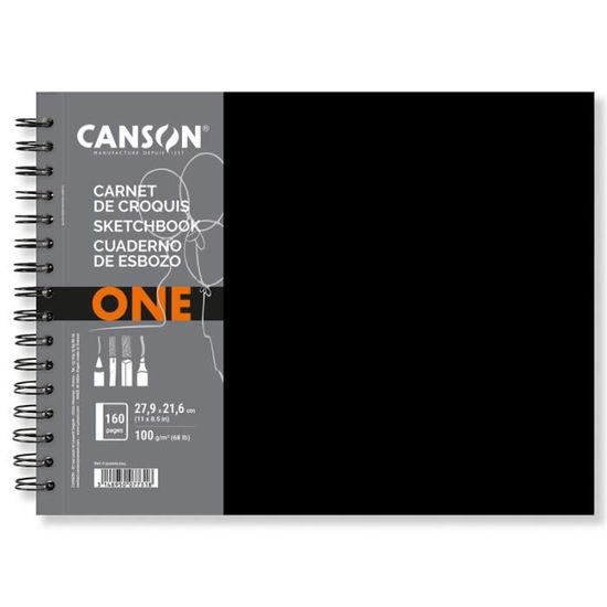 Carnet Art Book One Canson - Croquis - 21,6 x 27,9 cm - 100 g - 80 ...