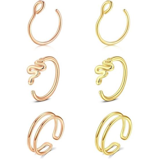 Anneau De Nez Acier Chirurgical Piercing Nez Femme Homme Twist Nose ...