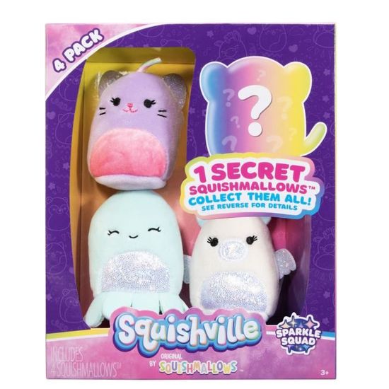 Lot de quatre peluches Squishville Mini Sparkle Squad - Cdiscount Jeux - Jouets