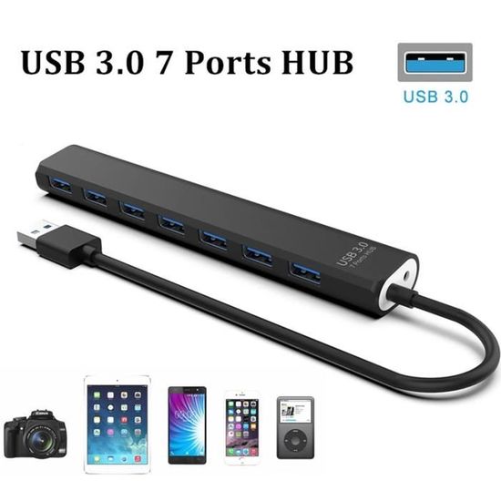 USB 3.0 7 ports Concentrateur HUB - Cdiscount Informatique