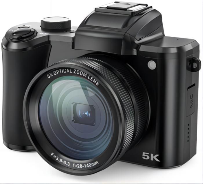 Appareil photo numérique 5K 64MP 3.2 pouces WiFI autofocus 2 piles 32G ...