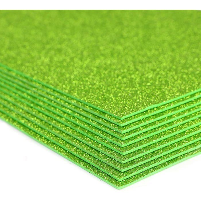 10 feuilles de mousse pour bricolage, papier cartonné pailleté ...
