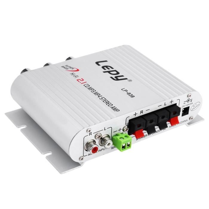 Amplificateur de voiture Mini Amplificateur Stéréo Super Bass Car ...