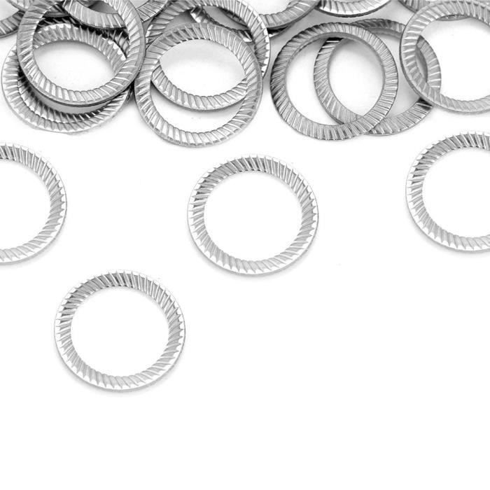 ARAMOX rondelle à ressort plate 30pcs en acier inoxydable Double face ...