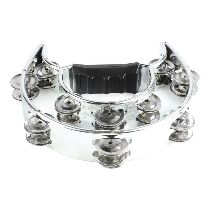 Ashata Jingles à percussion Tambourin Double Rangée 22cm Percussion ...