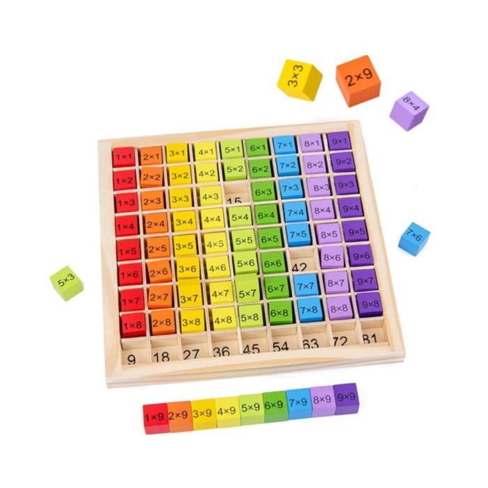 Table de Multiplication en Bois - Jouet Mathématique pour Enfants ...