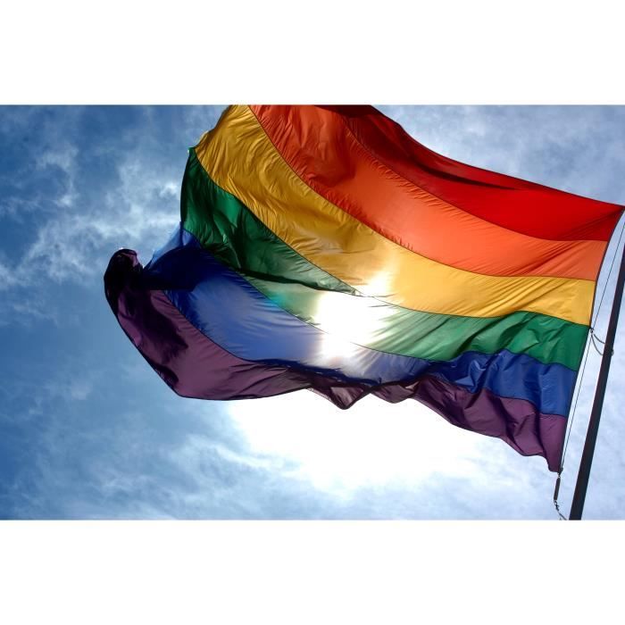 Drapeau ARC EN CIEL RAINBOW GAY PRIDE - 150 X 90 cm - Cdiscount