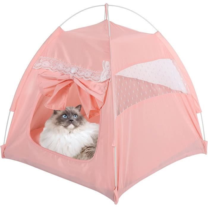 Maison pour pour Chat Fonction 2 en 1 Tente Tipi Chaton Chiot avec ...