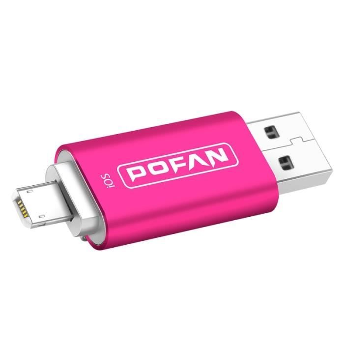 Câble USB iPod Magenta POFAN F02 128GB 8pin - Micro USB to USB 2.0 Mini ...