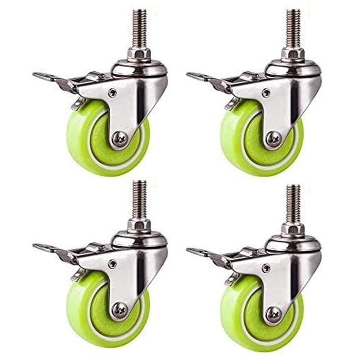Roues de Roulette en polyuréthane, Roue pivotante Universelle à 360 ...