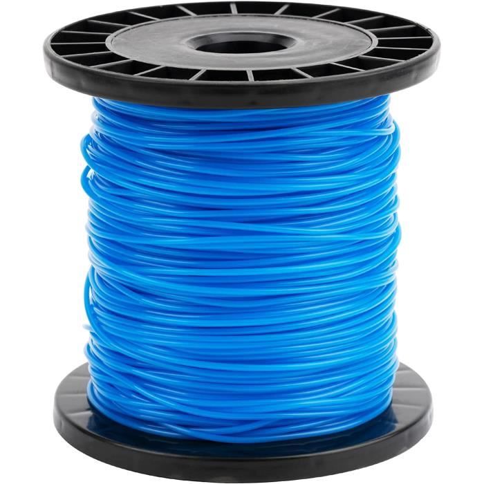 Fil Coupe Bordure Universel 1,6 mm X 100 M Bobine de Fil Rond en Nylon Ligne de Remplacement ...