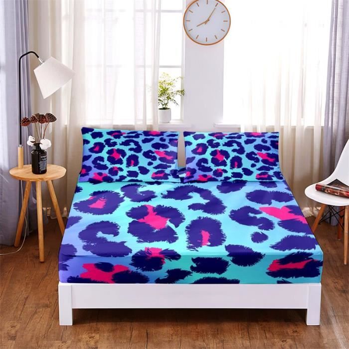 VKDF-340Ensemble de literie en polyester motif magnifique solide couvre ...