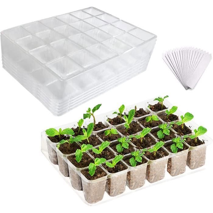 5 Pièces Plaque Semis pour Jardinage, Plaque Semis Réutilisable Rigide ...