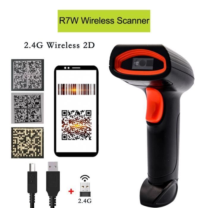 Scanner de codes barres Portable sans fil Bluetooth 1D 2D QR Code ...