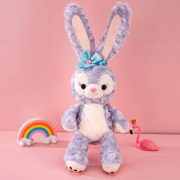 Poupées en peluche lapins mignons violets jouets en peluche cadeaux pour enfants pour filles ...