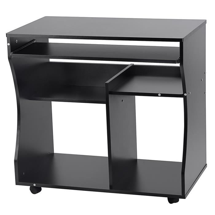 Bureau Informatique Roulant Table Informatique avec Roulettes Table d ...
