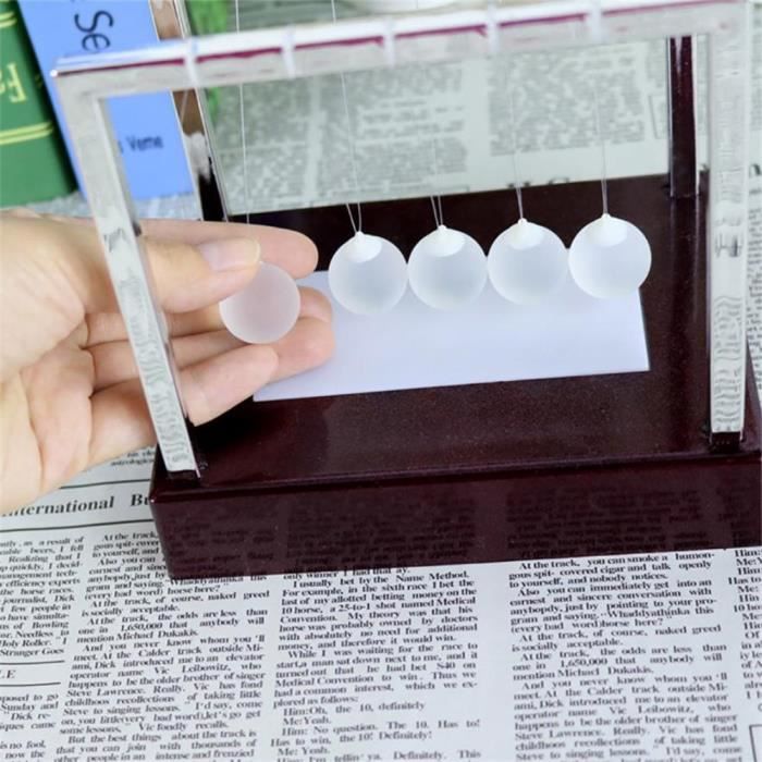 Newtons Cradle LED Light Up Kinetic Energy Home Office Science Toys ...