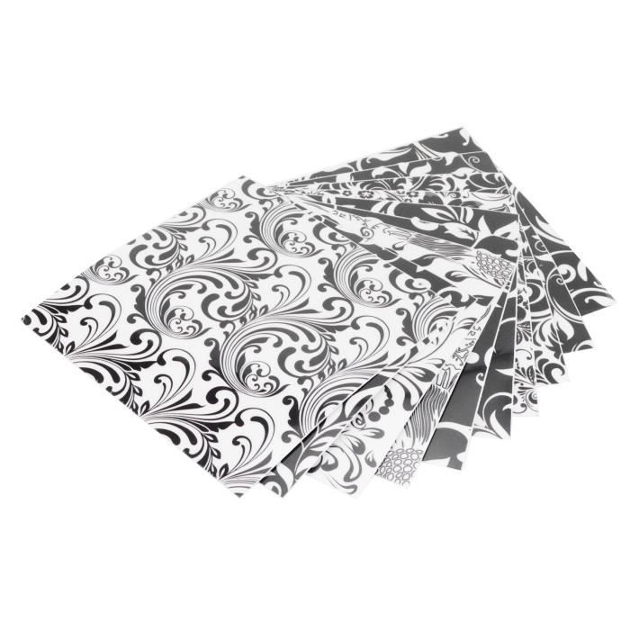 GOTOTOP papier peint adhésif 10 pièces autocollant de carrelage cuisine ...