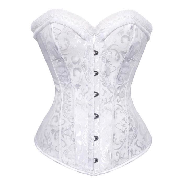 Bustier femme,Sapubonva hauts corset à porter bustiers acier désossé ...