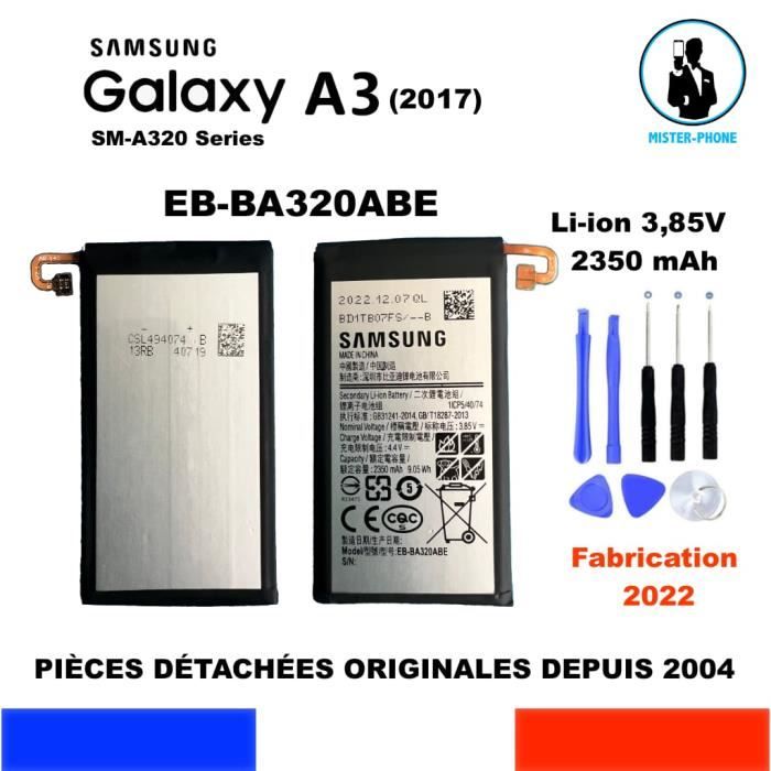 BATTERIE ORIGINALE SAMSUNG GALAXY A3 2017 SM-A320 Series EB-BA320ABE ...