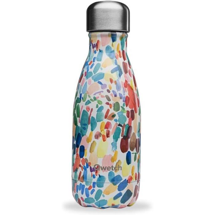 Qwetch - Bouteille Isotherme Arty 260ml - Gourde Nomade Inox - 24h ...