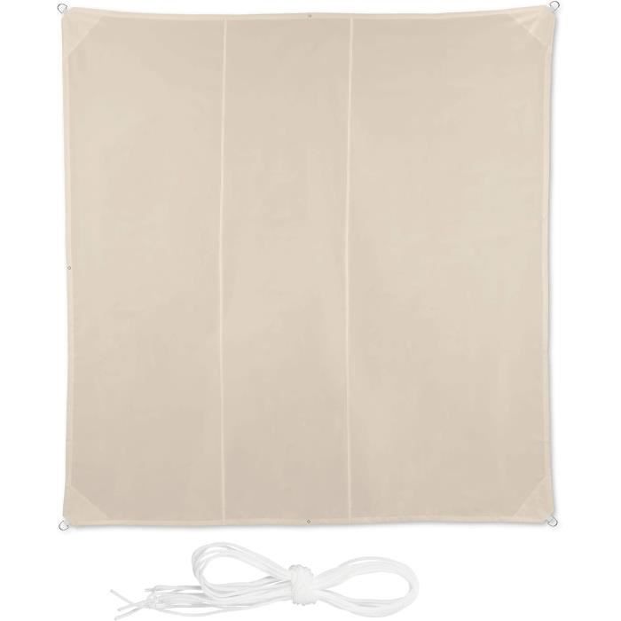 Voile D’Ombrage Carré Diffuseur D’Ombre Protection Soleil Balcon Jardin ...