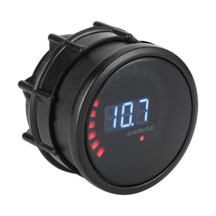 Dilwe Voltmètre 12V Voltmètre universel jauge voltmètre LED affichage numérique 52mm diamètre ...