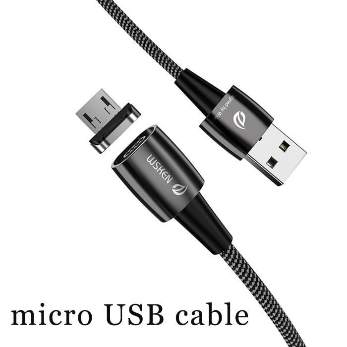 Micro USB cable-2m -câble Micro USB-type c 3A magnétique pour recharge ...