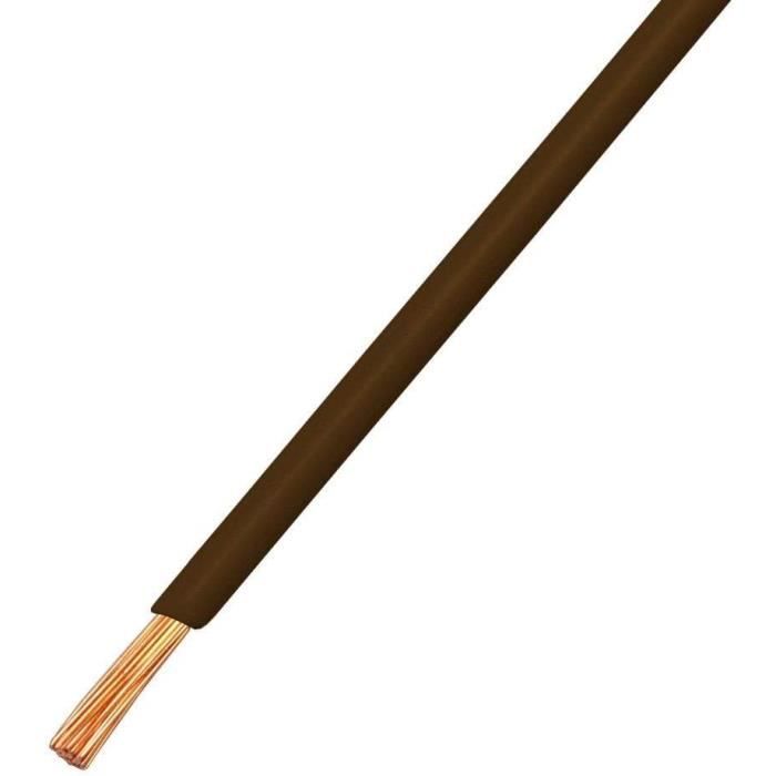 20M Flry Câble De Véhicule Brown 1Mm² Rond Câble Fil De Fer Toronné Car ...