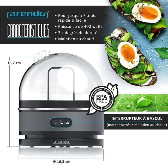 \U2013 Cuiseur À Œufs Avec Fonction Maintien Au Chaud Inox, 1 À 7 Œufs ...