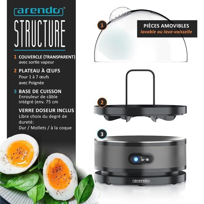 \U2013 Cuiseur À Œufs Avec Fonction Maintien Au Chaud Inox, 1 À 7 Œufs ...
