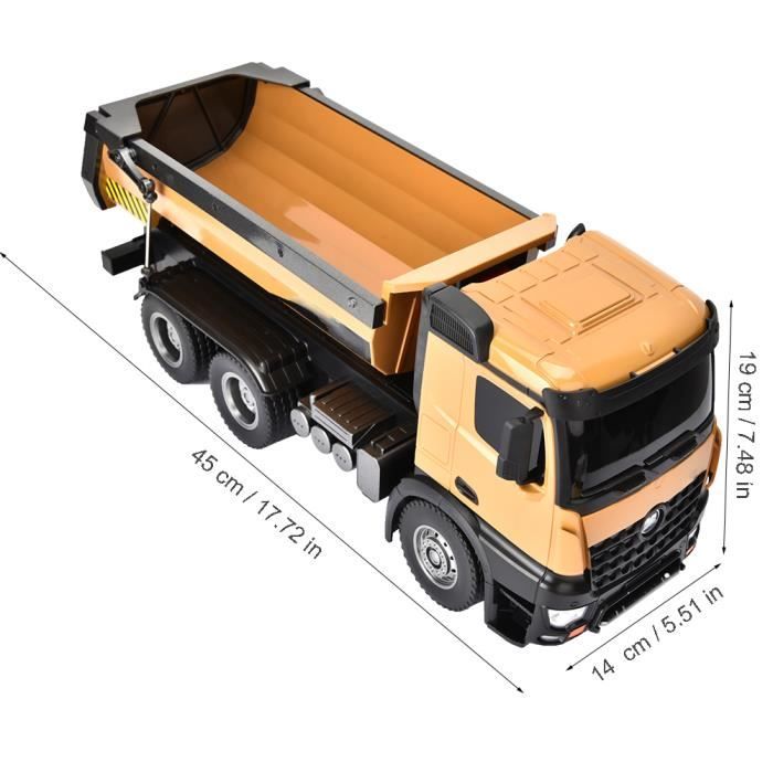 TMISHION HUINA 1573 1:14 RC Truck 10-CH Télécommande Dump Truck ...
