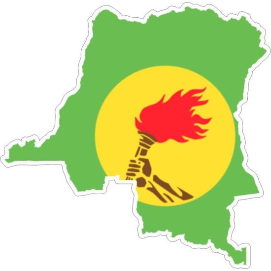 Autocollant - Non spécifié - Drapeau Zaire - 100mm x 85mm - Vinyle ...