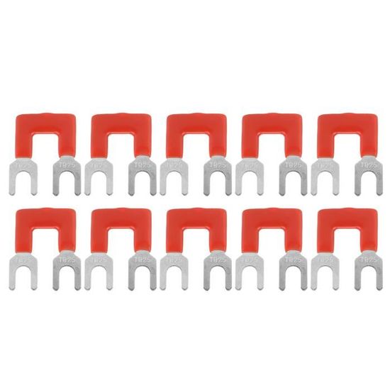 JUZ 10 Pcs Barrier Fork Type Strip 25A Copper Material PVC Sheath TB ...