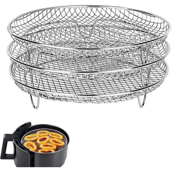Support De Friteuse À Air Comprimé Empilable À Trois Couches ...
