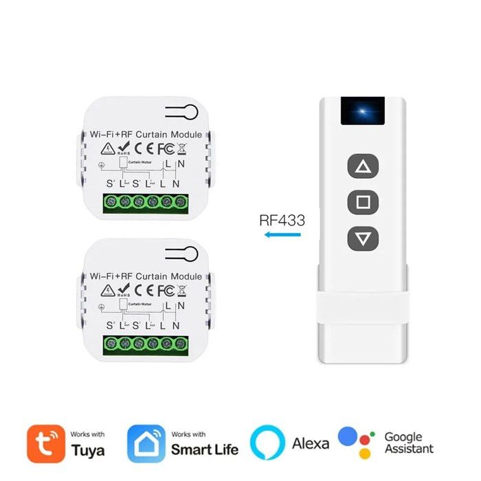 Stores roulants Tuya WiFi RF433,interrupteur de volet technique,télécommande pour moteur ...