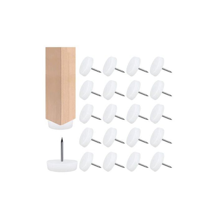 50x Patin Chaise de Plastique Patins Glisseurs pour Meubles Ø20mm ...