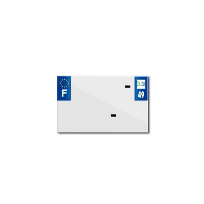 Bande plaque d'immatriculation pvc vierge Top Plaq 49 - Cdiscount Auto