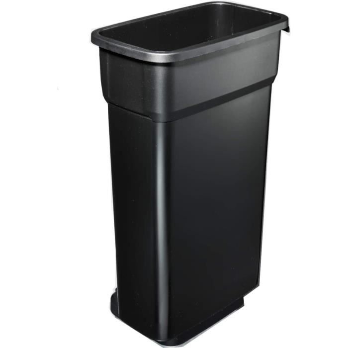 AJW-Pro Selecto Premium Poubelle 70l sans couvercle, Plastique (PP) sans BPA, noir, 70l (29.0 x ...