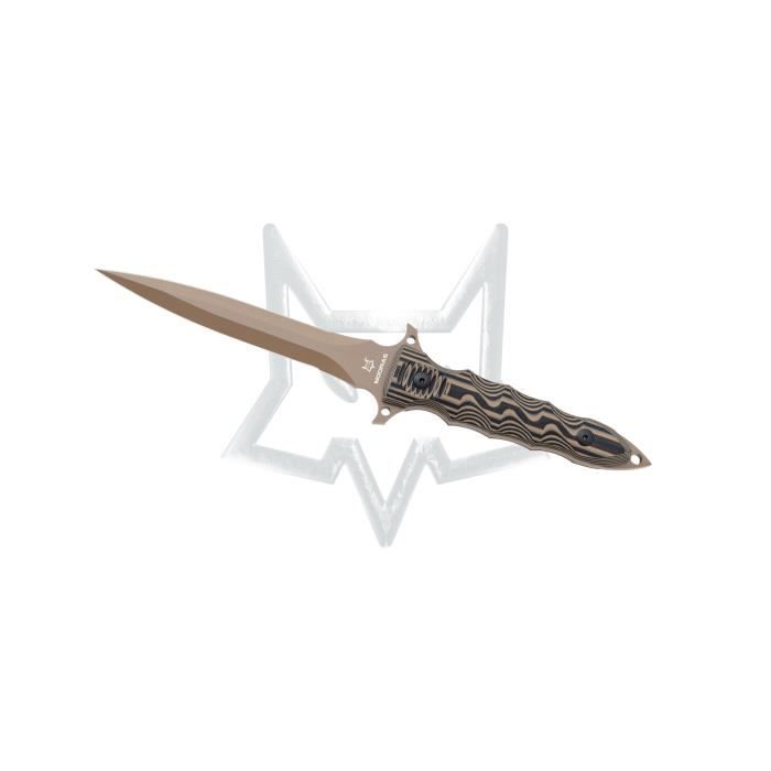 Fox Knives MODRAS Couteau fixe, BLD N690, Black - Coyote G10 HDL NON ...