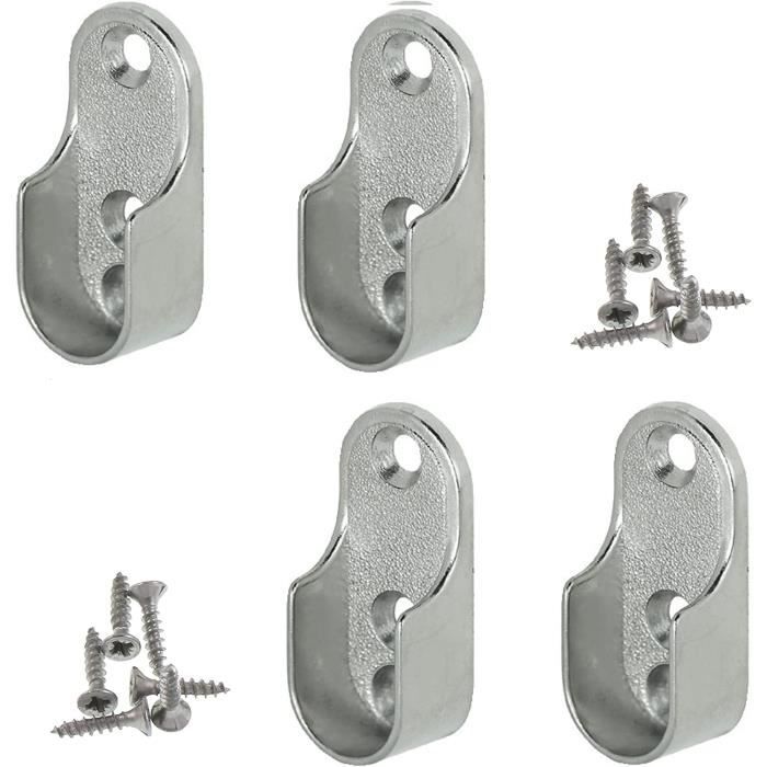 Supports de tube de garde-robe Gedotec support ovale de tringle à ...